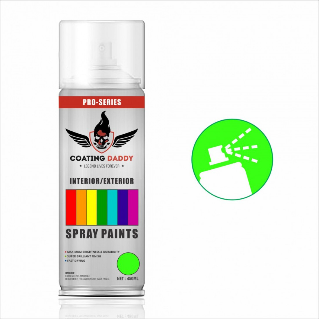Normal Fluorescent Green – Bright Spray Paint | Coating Daddy
