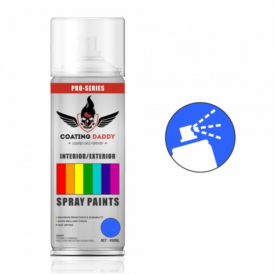 Fluorescent Blue - High-Quality Spray Paint | Coating Daddy